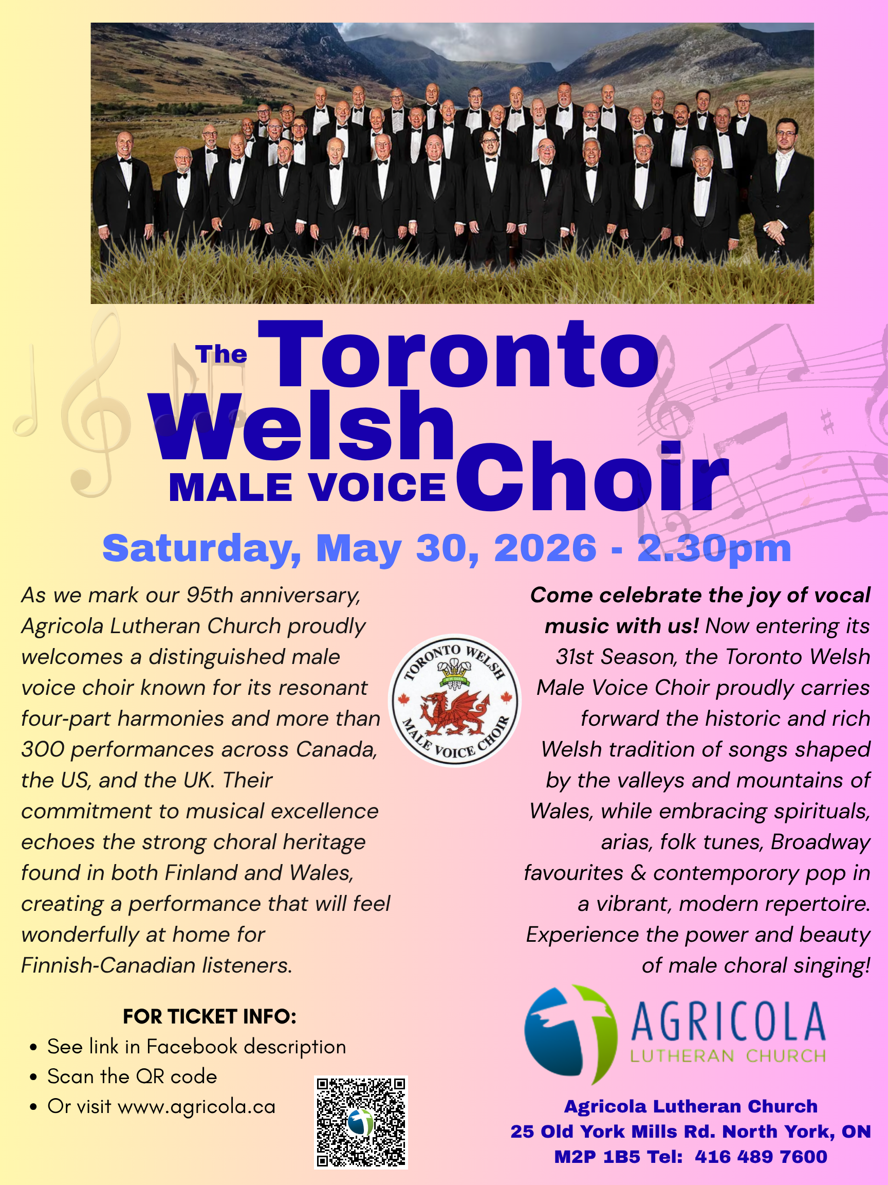 PAST CONCERT - 30May2026 - Agricola Finnish Lutheran Church (Toronto ...